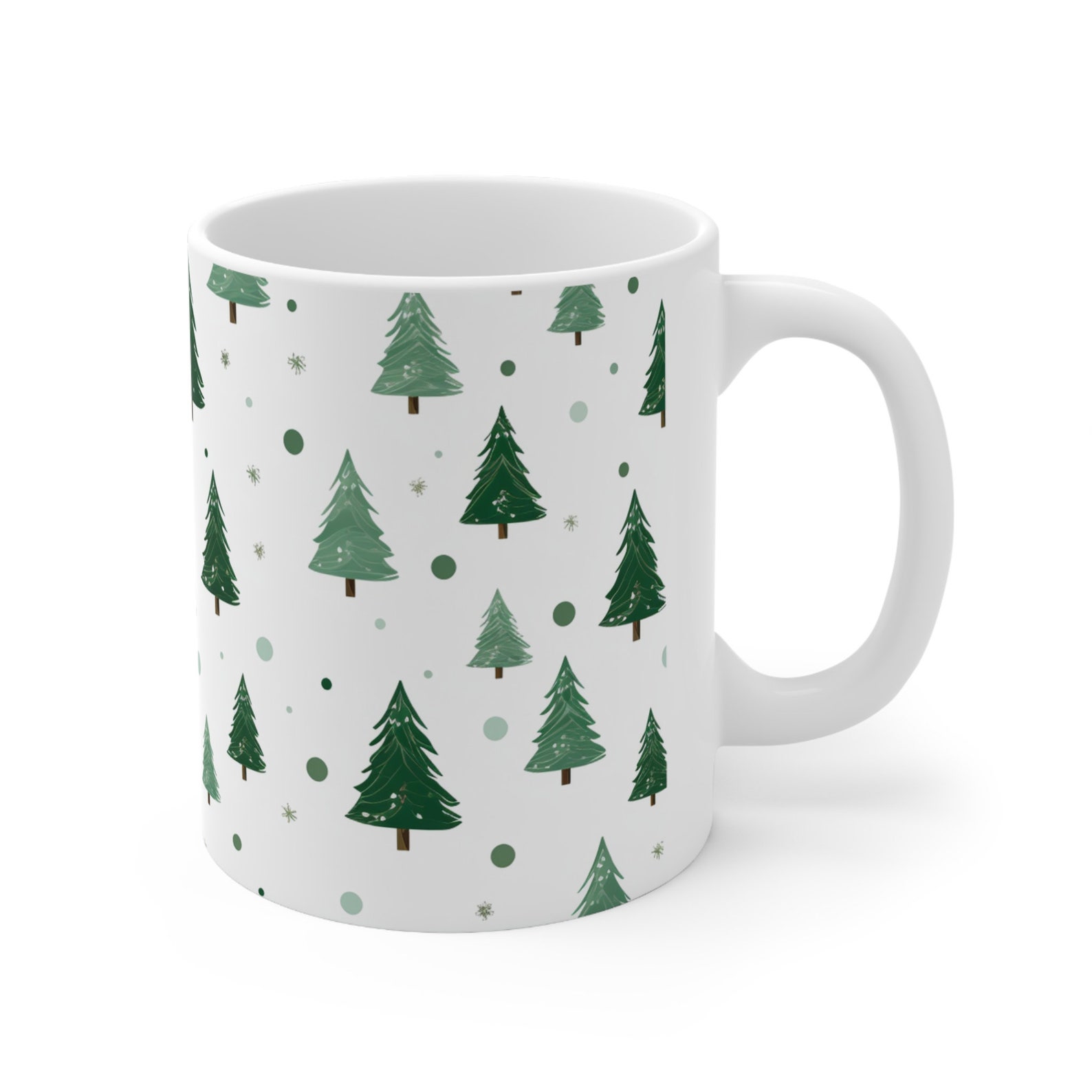 Christmas Tree Coffee Mug Christmas Mug Christmas Tree Pattern Mug ...