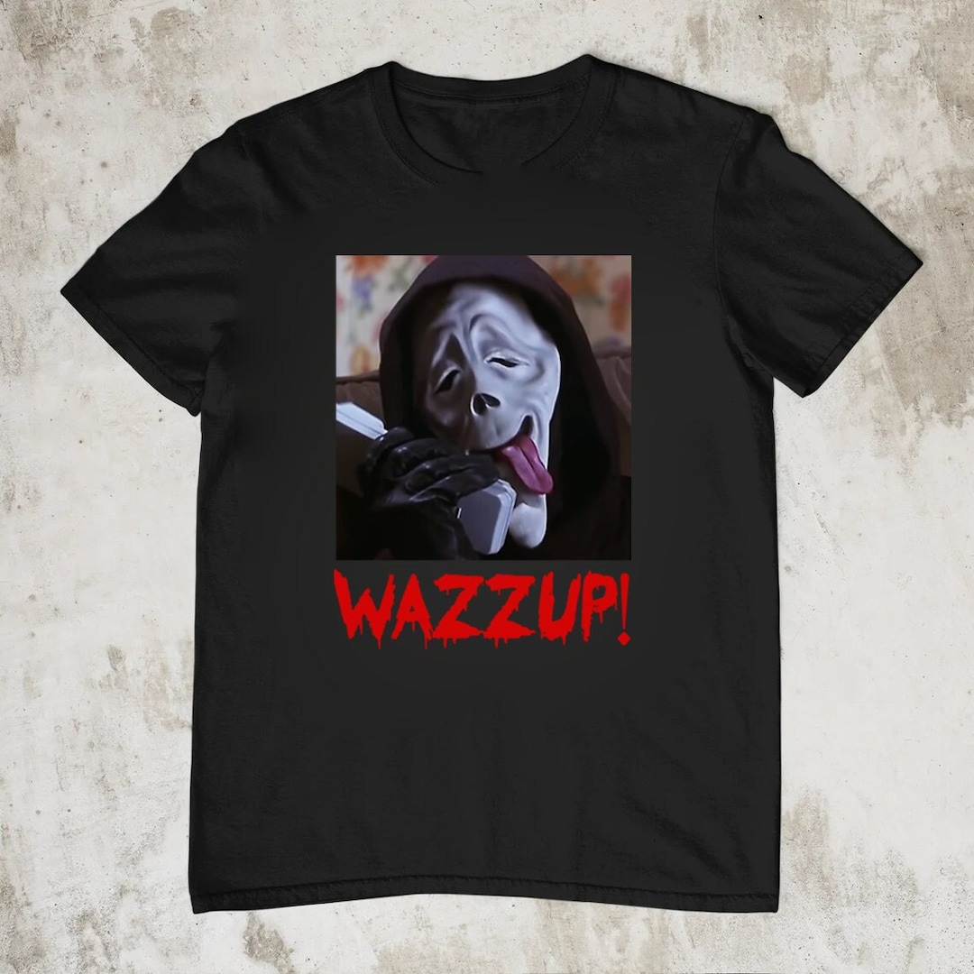 WAZZUP Ghostface Tshirt Scary Movie Ghostface Parody - Etsy