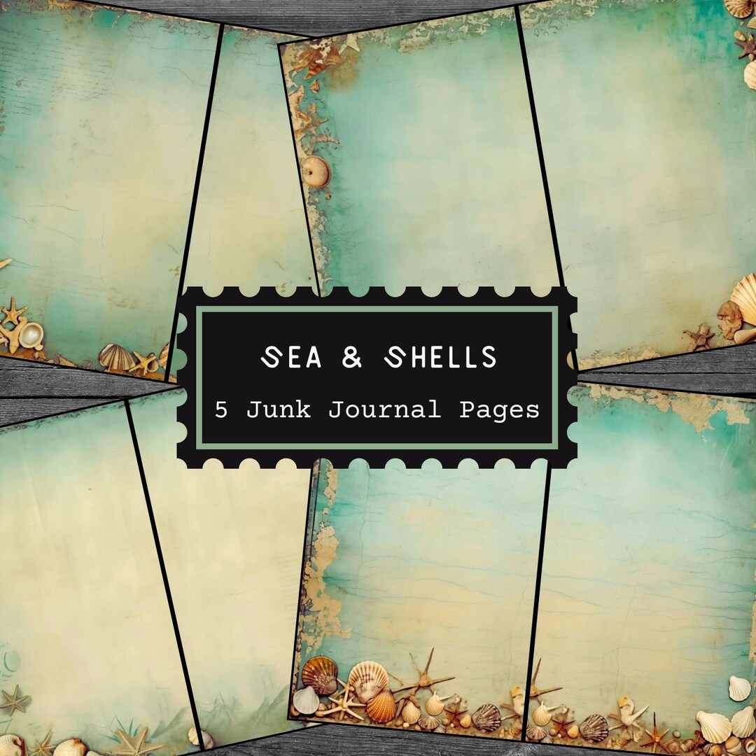 Sea & Shells Junk Journal Pages Ocean Sand Scrapbook Pages - Etsy
