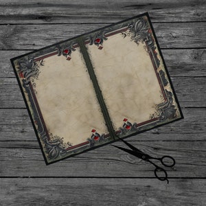 Gothic Borders Book Pages, Gothic Junk Journal Paper, Gothic Stationery ...