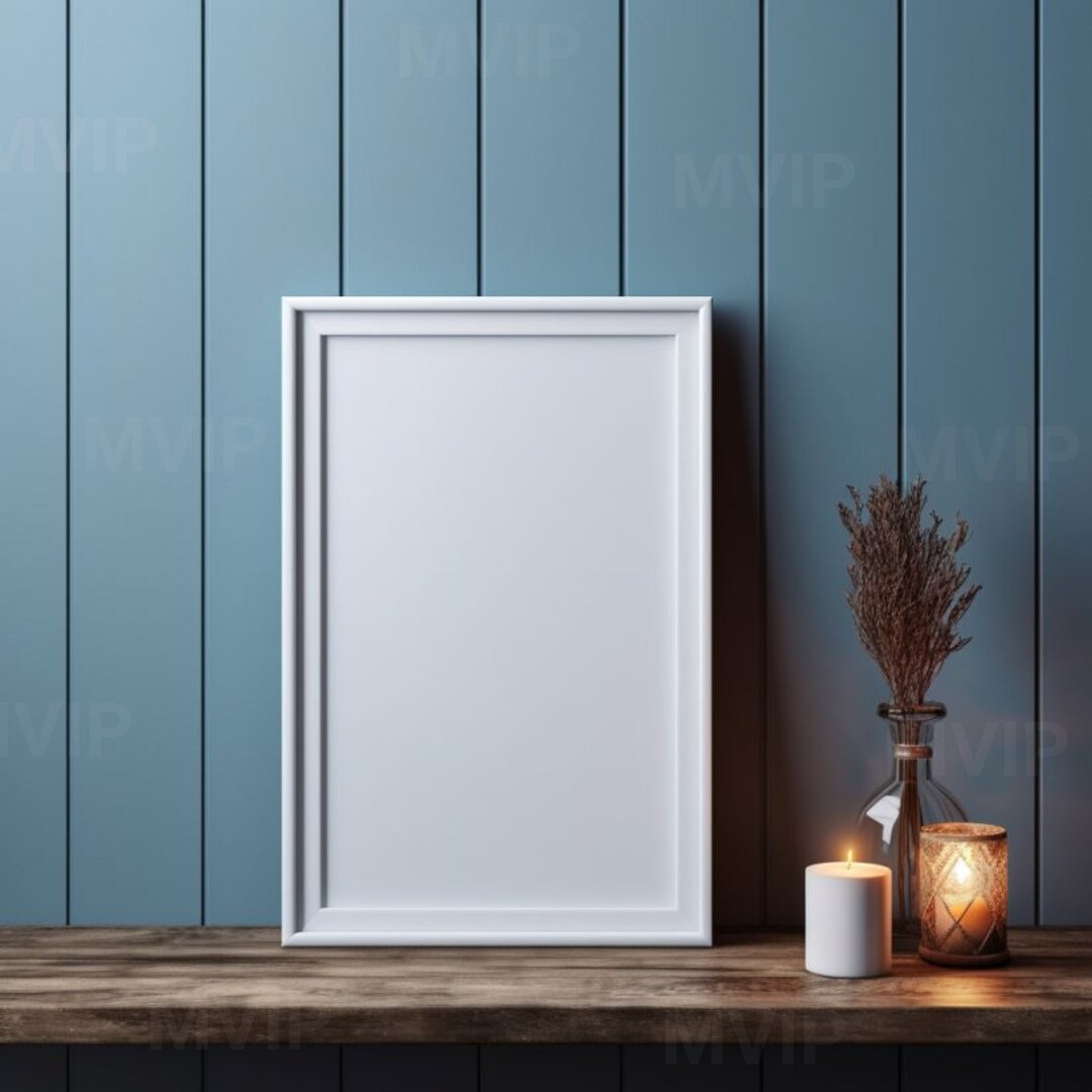 Rustic Farmhouse Wall Frame Mockup, Country Boho Wall Art Mockup ...