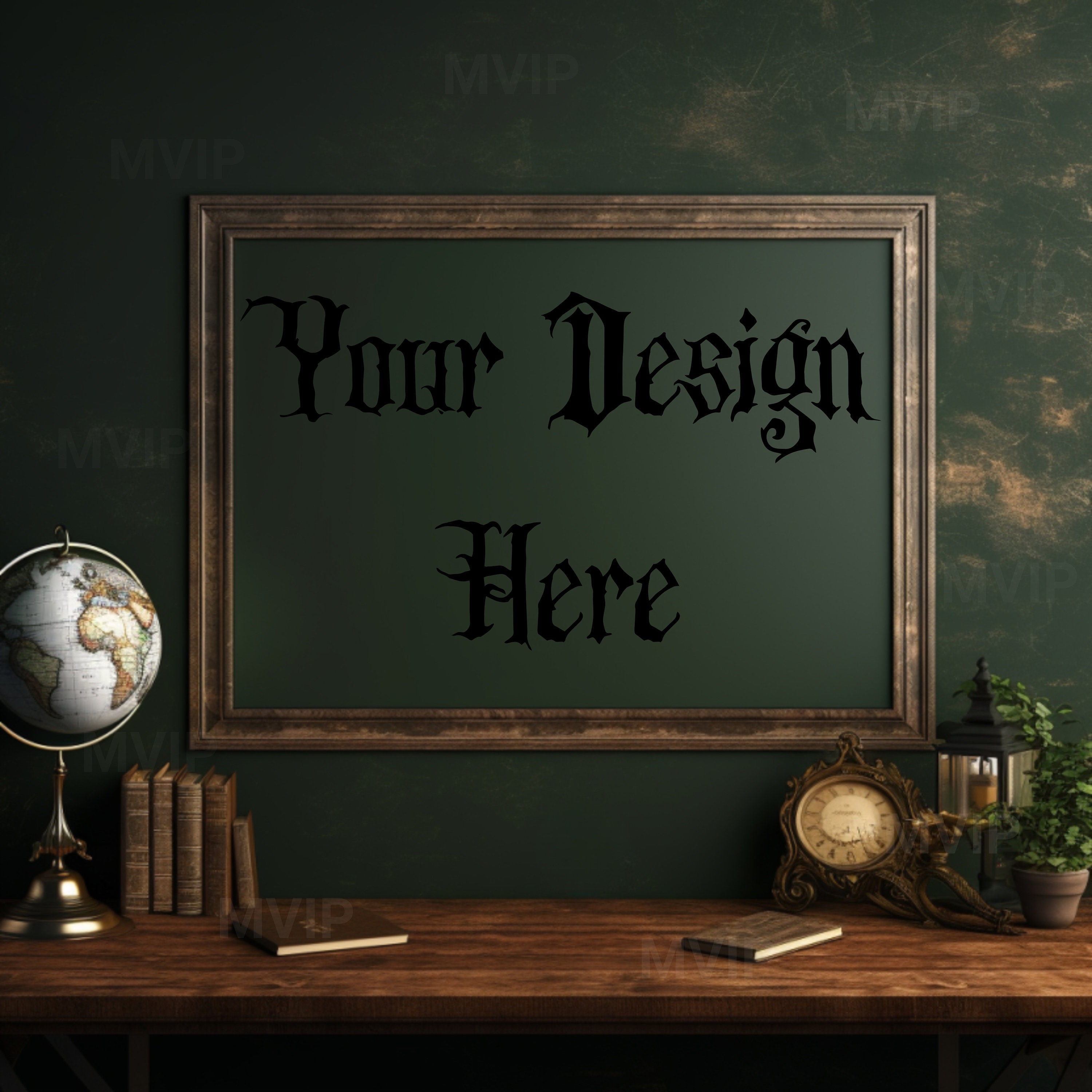 Industrial Horizontal Frame Mockup Victorian Antique Frame - Etsy