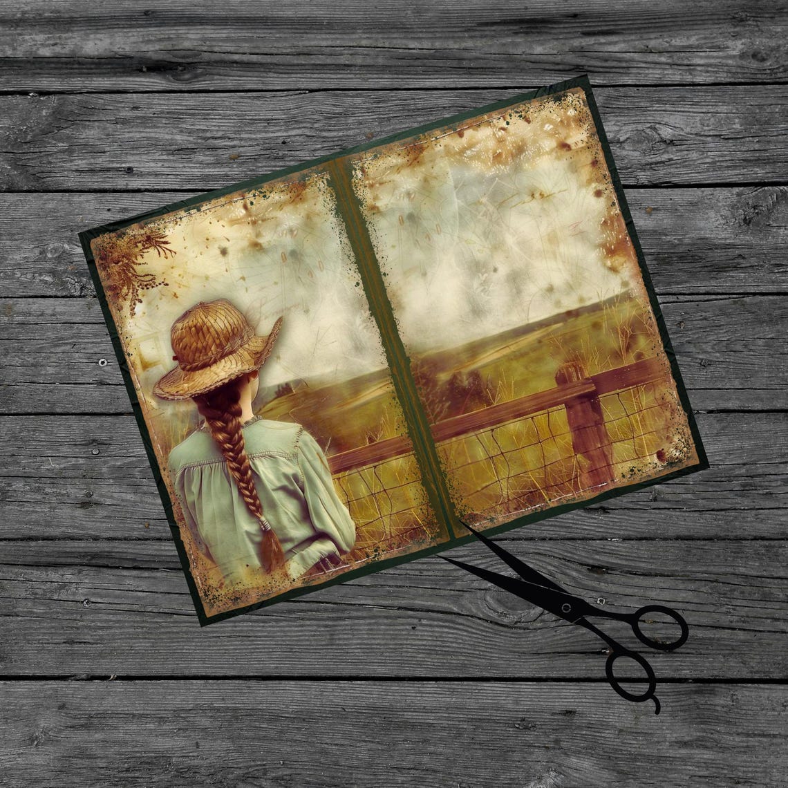 Charlottes Web Junk Journal Pages, Country Farm Scrapbooking, Western ...