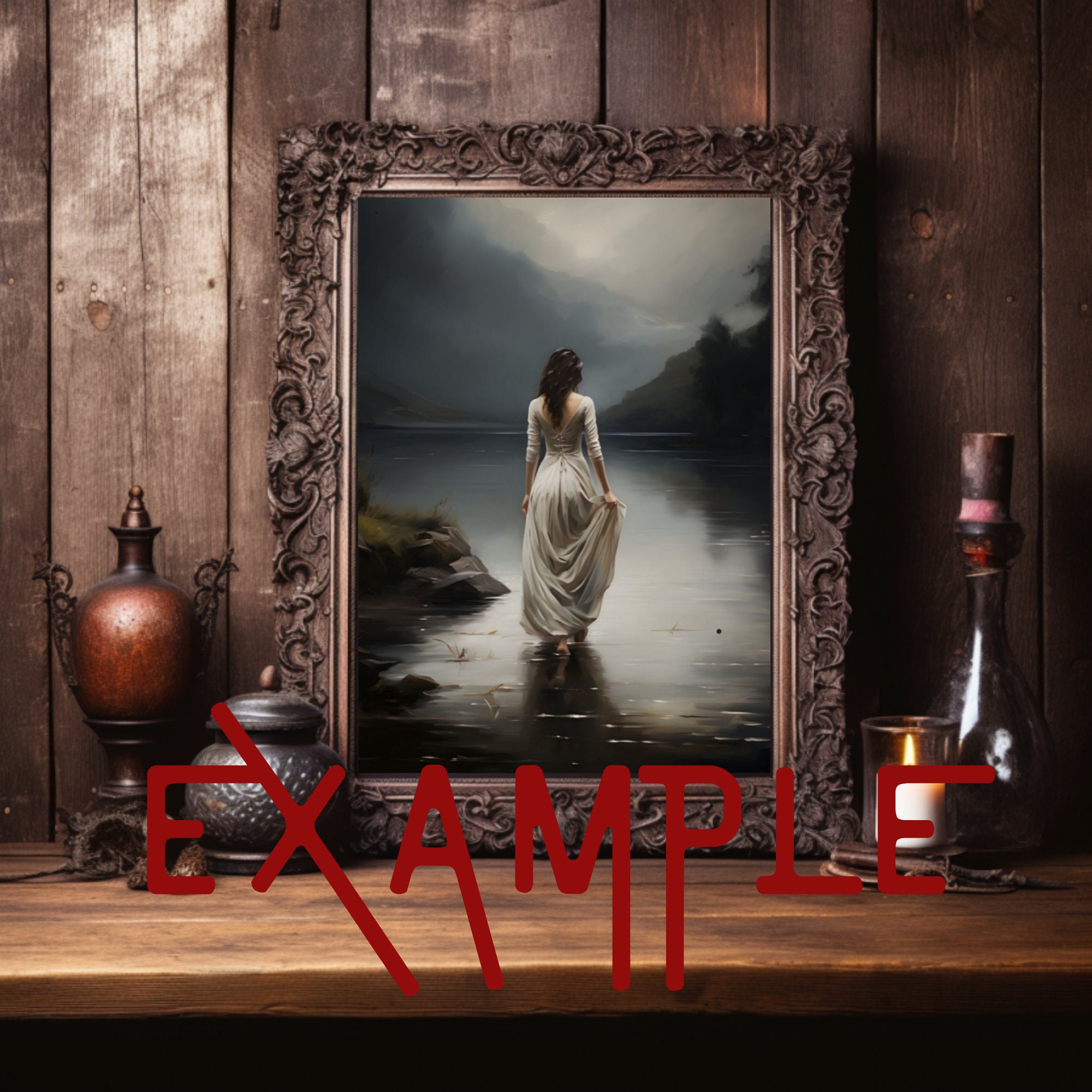 Dark Academia Frame Mockup Gothic Frame Mock Up Vintage Art - Etsy