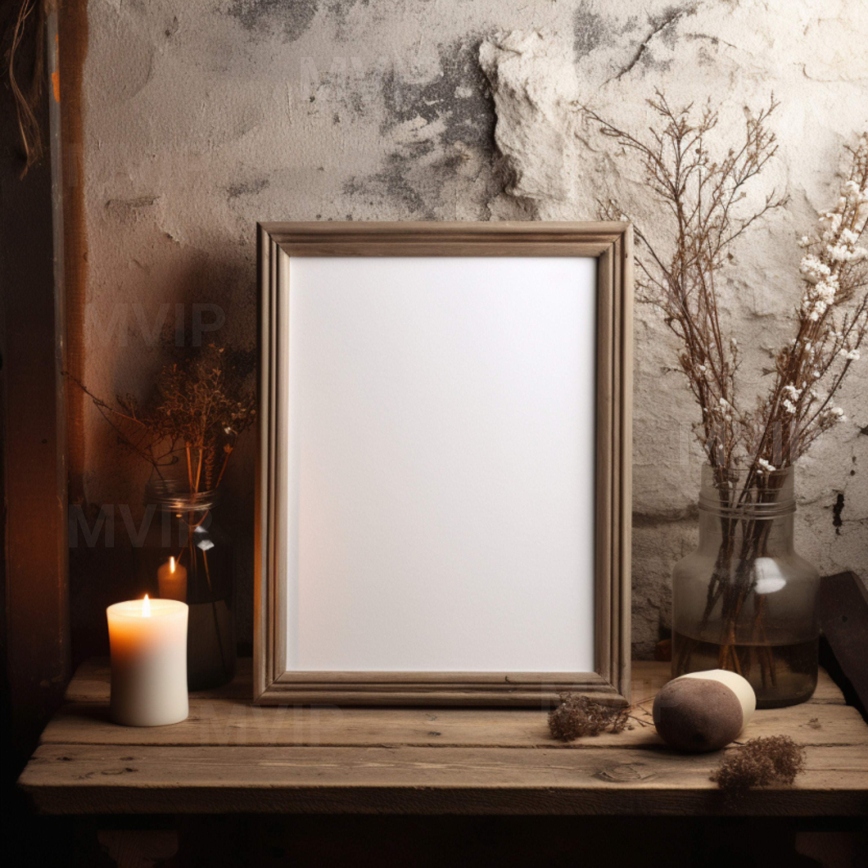 Cottagecore Wall Frame Mockup Dark Academia Wall Mockup - Etsy