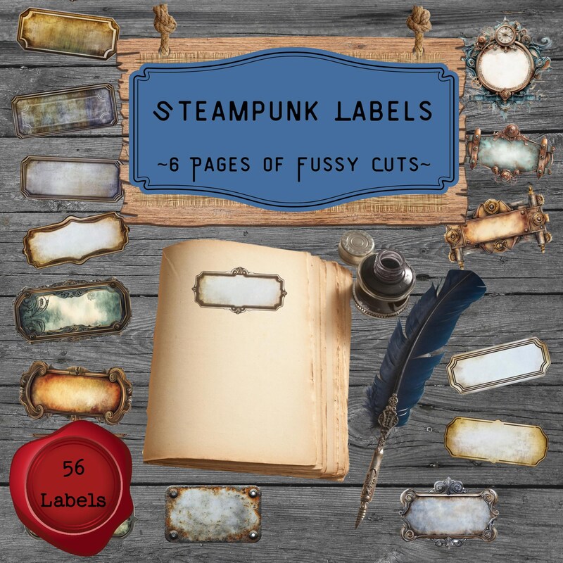 Steampunk Labels - Etsy