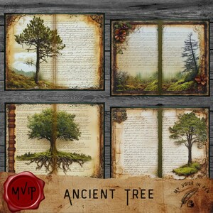 Ancient Tree Junk Journal Pages, Forest Nature Scrapbooking Kit ...