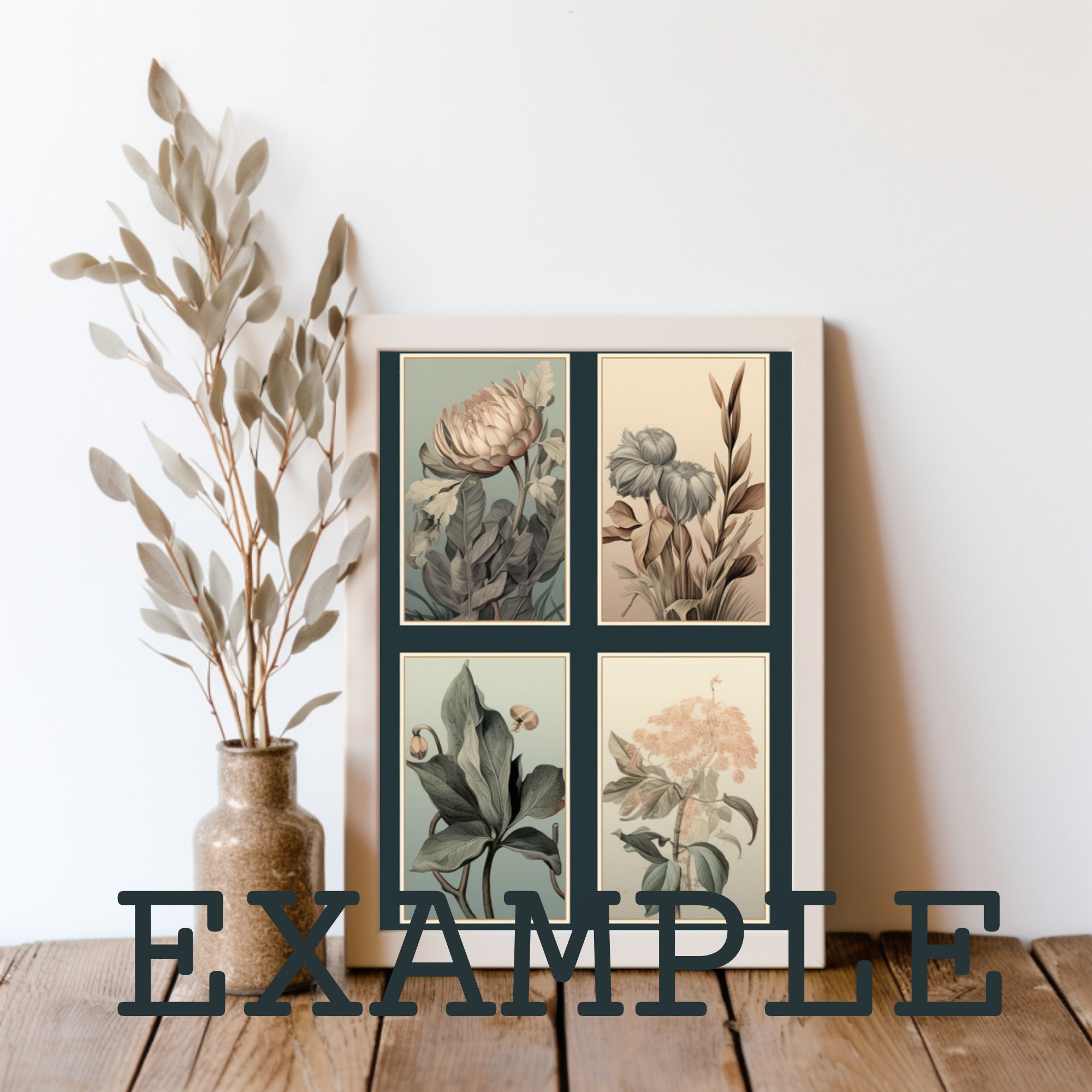 Rustic Cottagecore Wall Art Mockup, Farmhouse Wall Mockup, Minimalist ...
