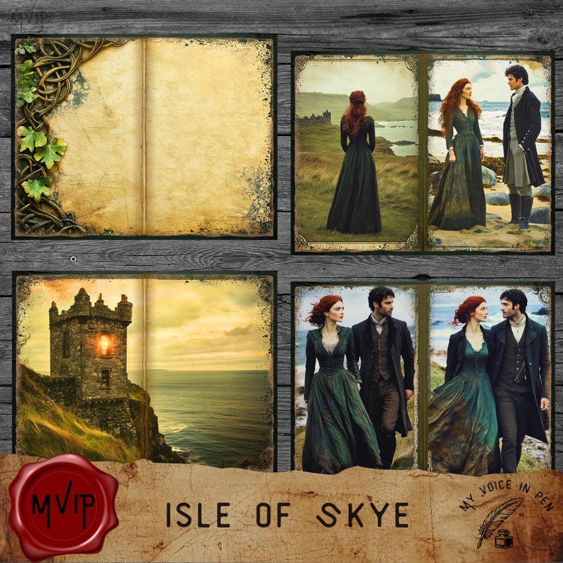 Isle of Skye Junk Journal Pages, Celtic Scrapbooking Paper Kit ...