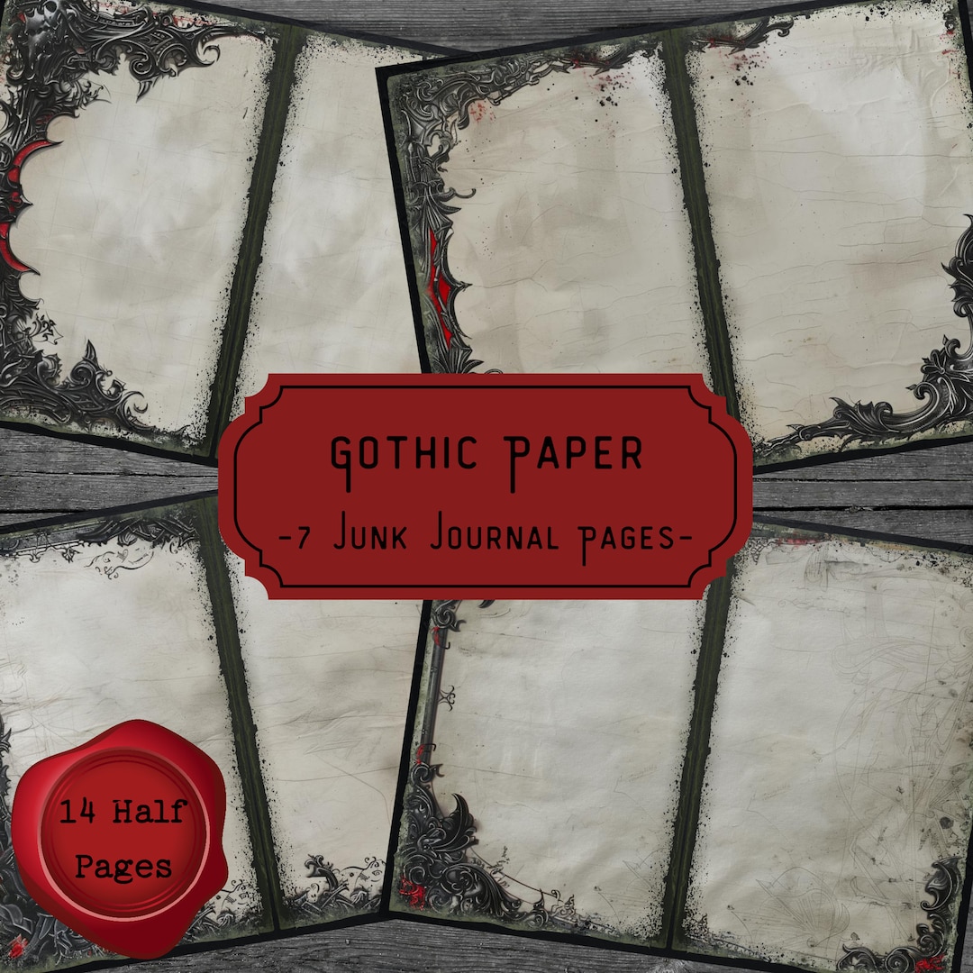 Gothic Stationery Paper, Gothic Writing Paper, Dark Academia Printable ...