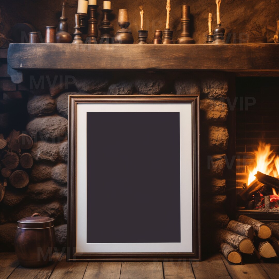 Rustic Western Wall Art Mockup Winter Frame Mockup Holiday - Etsy