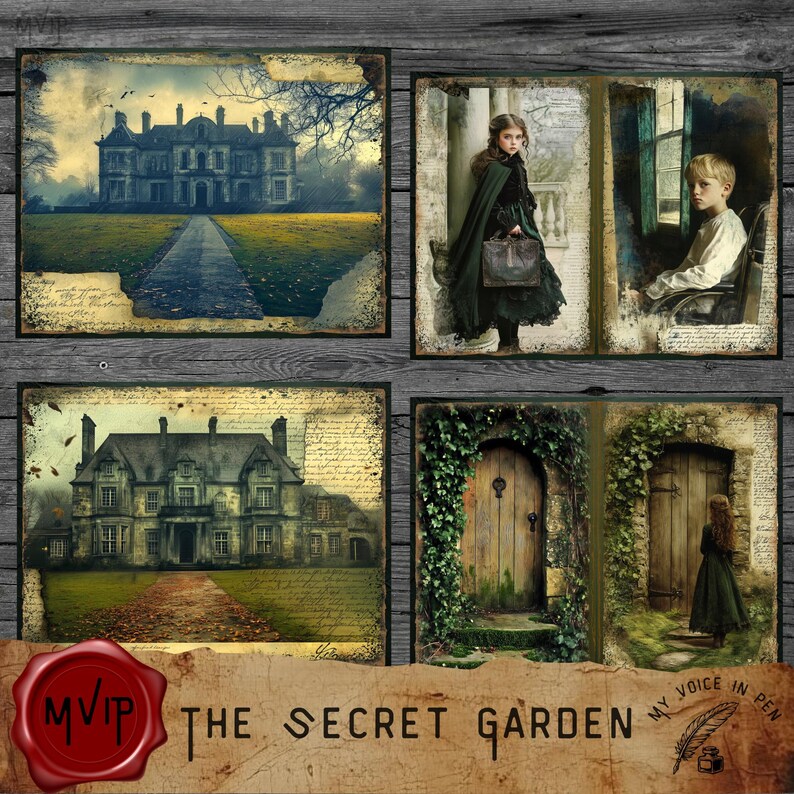 The Secret Garden Junk Journal Pages, Literary Tales Digital ...