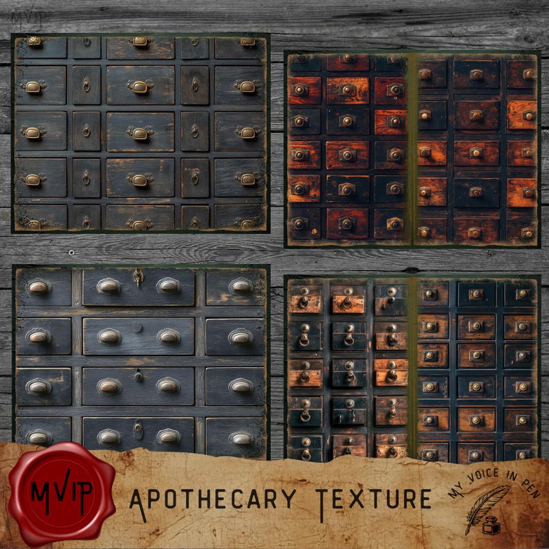 Apothecary Texture Junk Journal Pages: Dark Academia, Rustic Wood ...