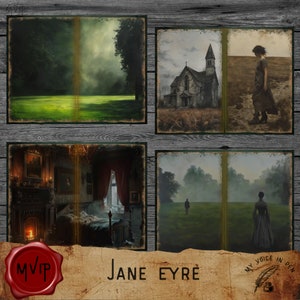 Jane Eyre Junk Journal Pages, Jane Austen, Romantic Dark Academia Book ...