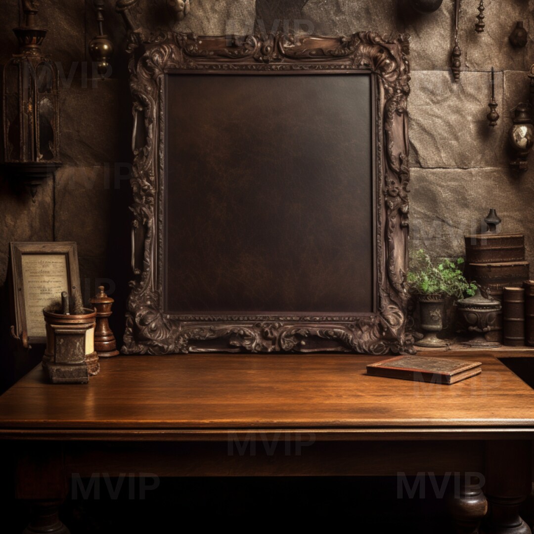 11x14 Dark Academia Frame Mockup, Gothic Antique Mock Up, Vintage Art ...