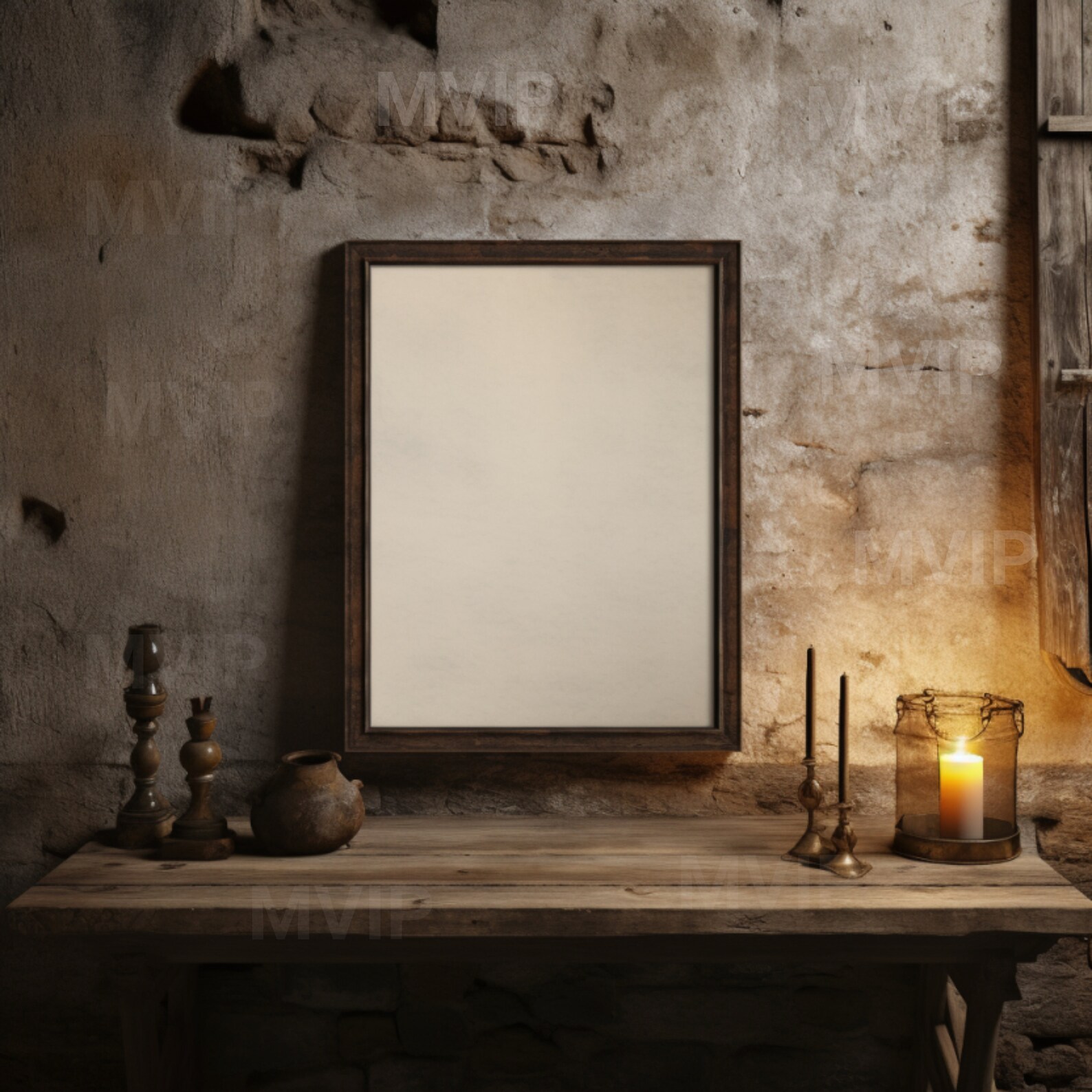 Cottagecore Wall Frame Mockup, Dark Academia Wall Mockup, Moody Wall ...