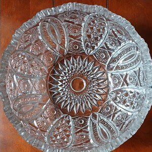 Antique Pressed Glass Bowl Hobstar Pattern Sawtooth Rim - Etsy