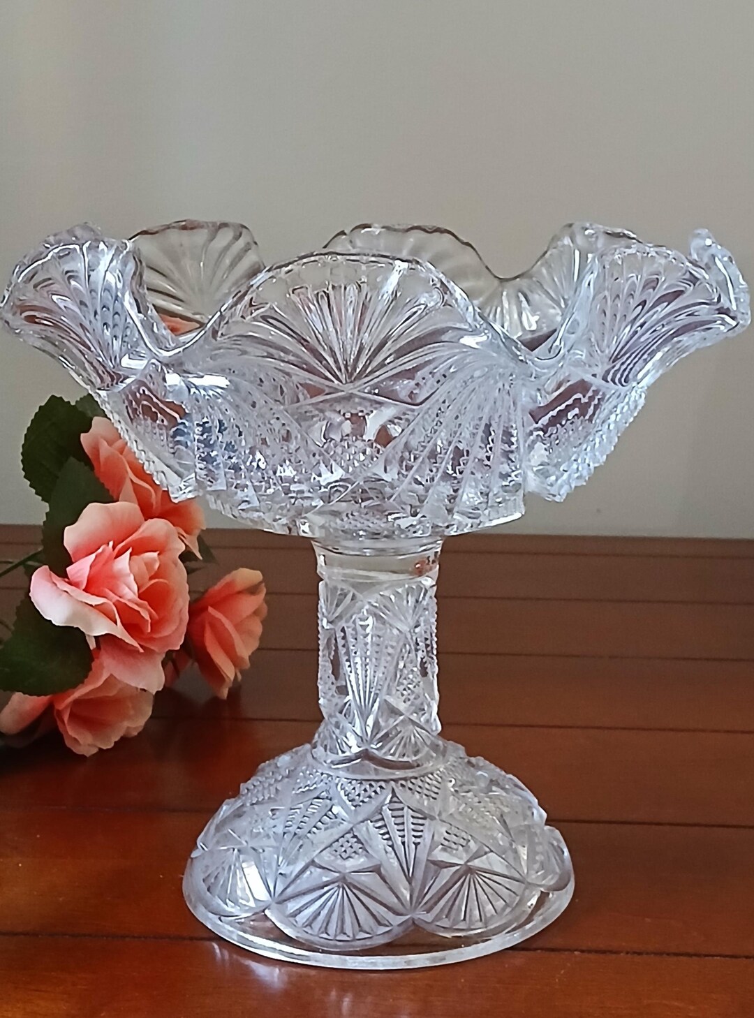 Antique EAPG 1898 Magna Pattern Compote Pressed Glass Co-operative ...