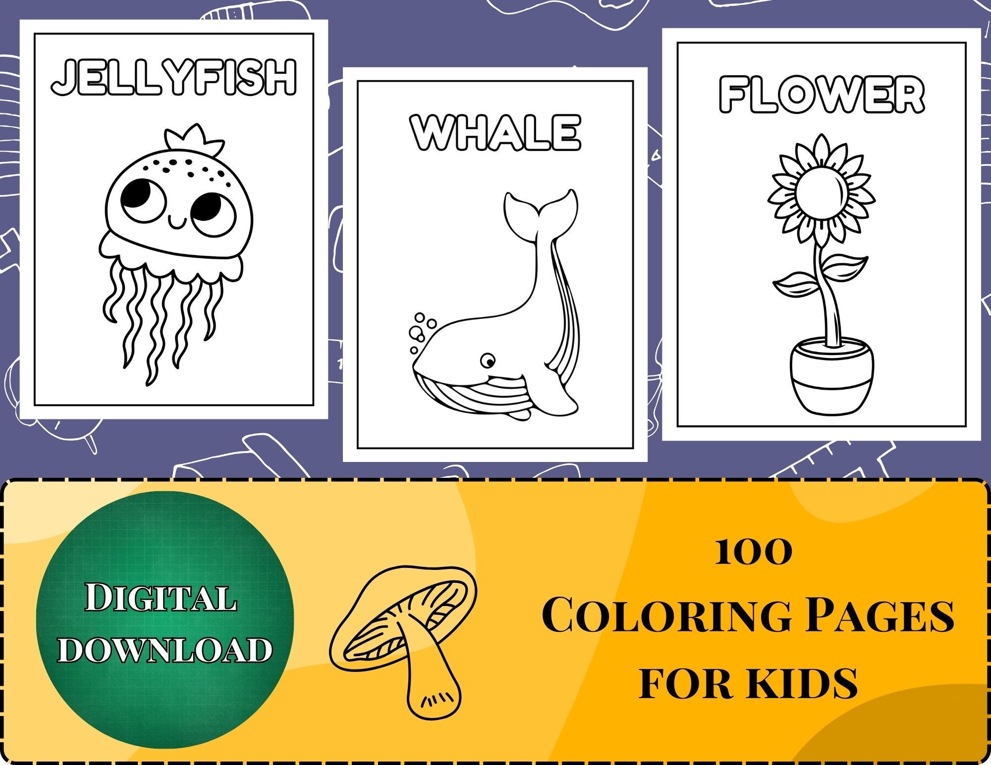 100 Printable Coloring Pages for Kids, Toddlers, Preschoolers ...