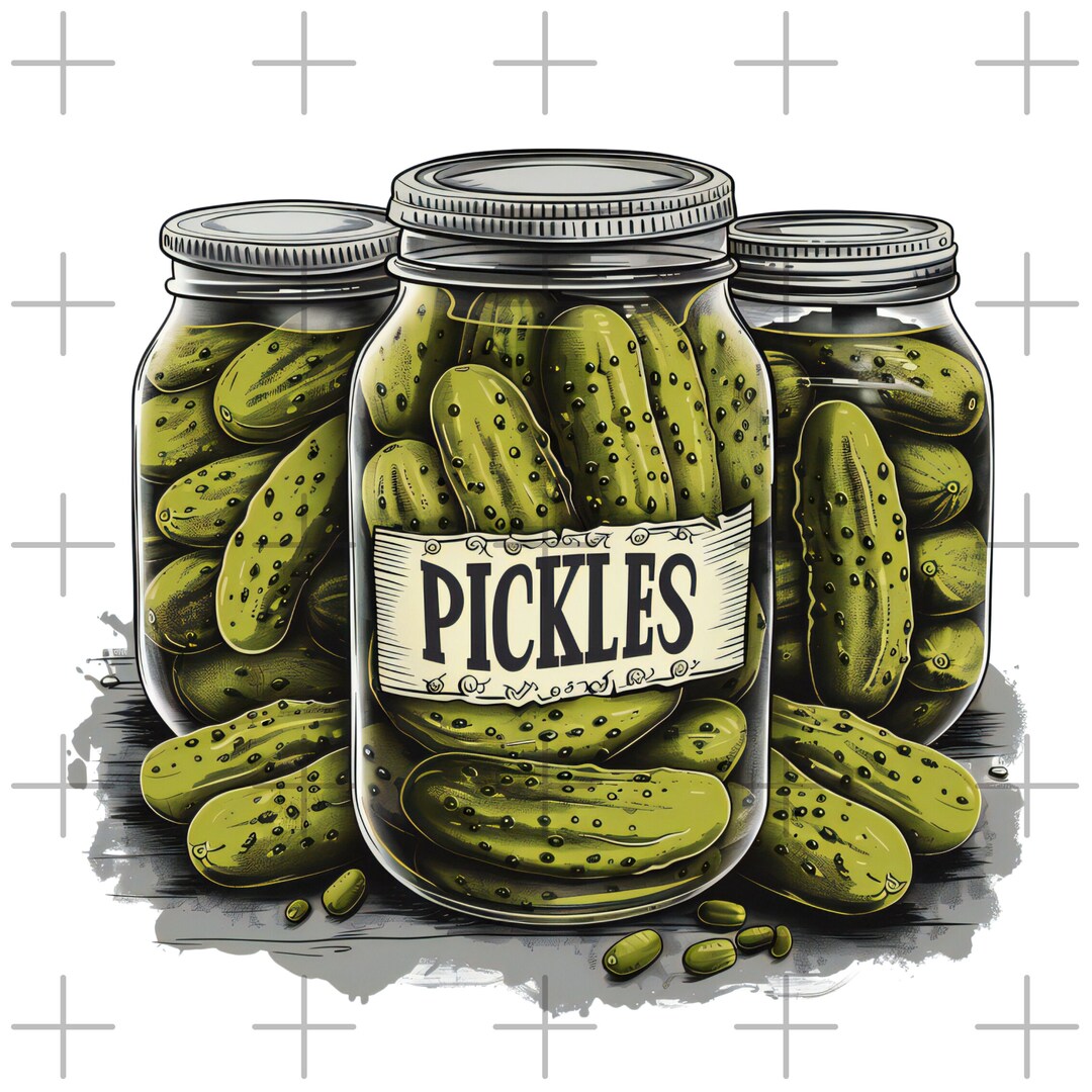 Pickle Lover, Digital Download, Pickle Png, Pickle Clipart, Pickle Jar Png, Vintage Canned ...
