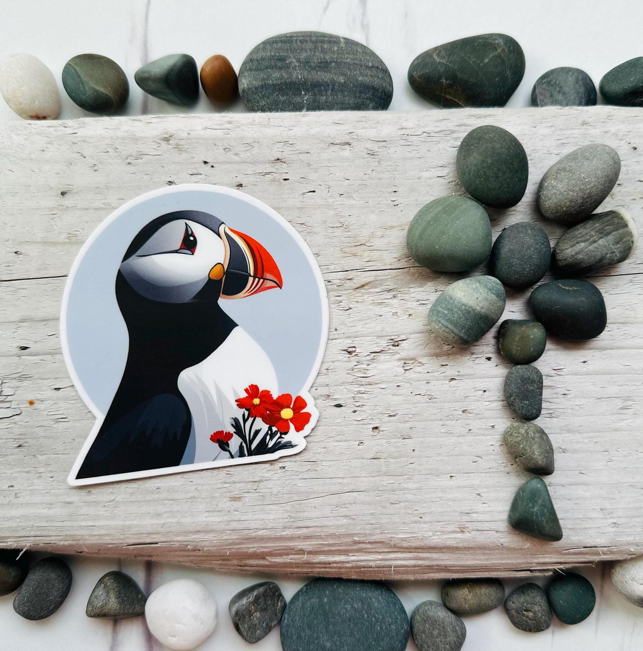 Puffin Sticker: Waterproof Vinyl Decal for Laptop, Water Bottle - Etsy