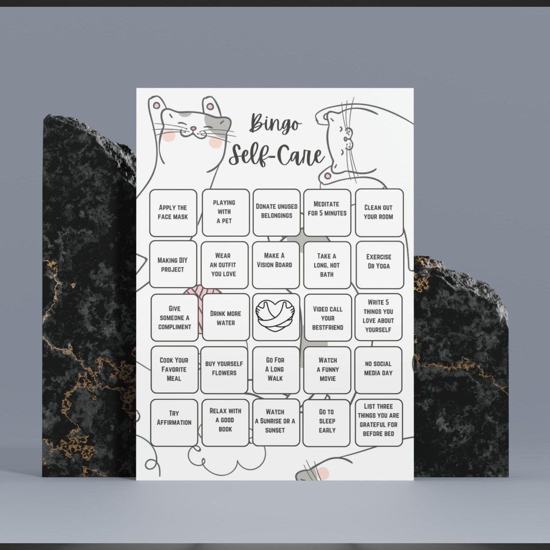 Self-care Bingo Game: Printable Wellness Tracker (PDF) - Etsy
