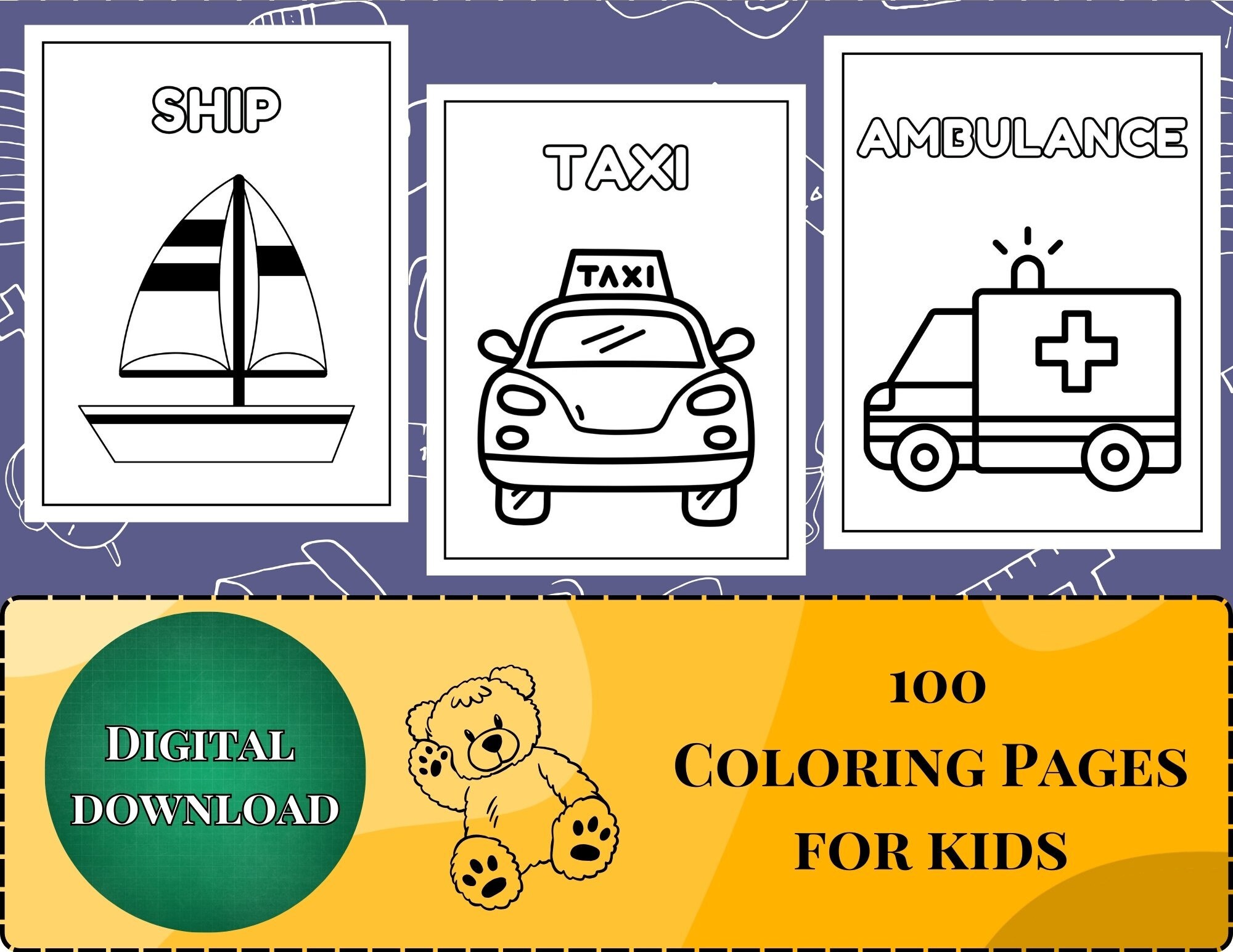 100 Printable Coloring Pages for Kids, Toddlers, Preschoolers ...