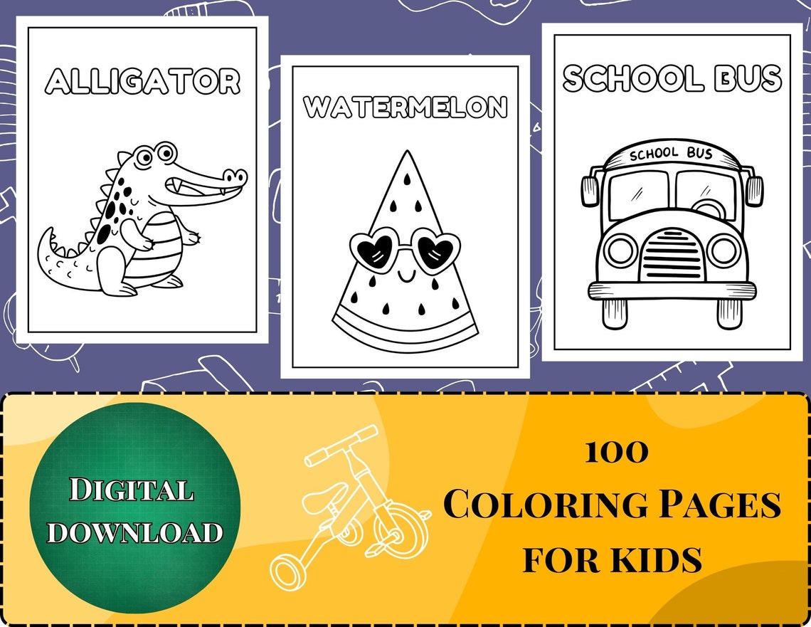 100 Printable Coloring Pages for Kids, Toddlers, Preschoolers ...