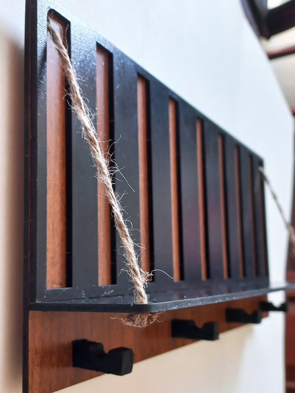 Handmade Rustic Wooden Keychain and Entryway Organiser With Wooden ...