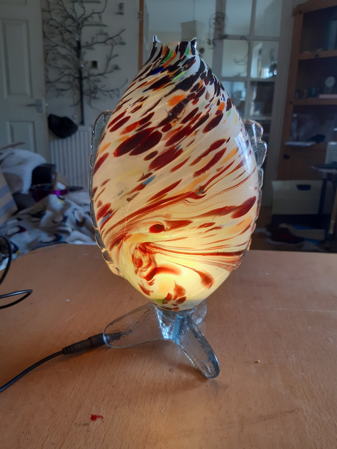 Retro / Vintage Glass Fish Lamp - Etsy