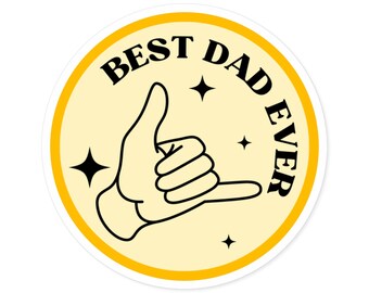 Best Dad in the Galaxy Sticker, Fathers Day Vinyl Sticker, Funny Darth ...