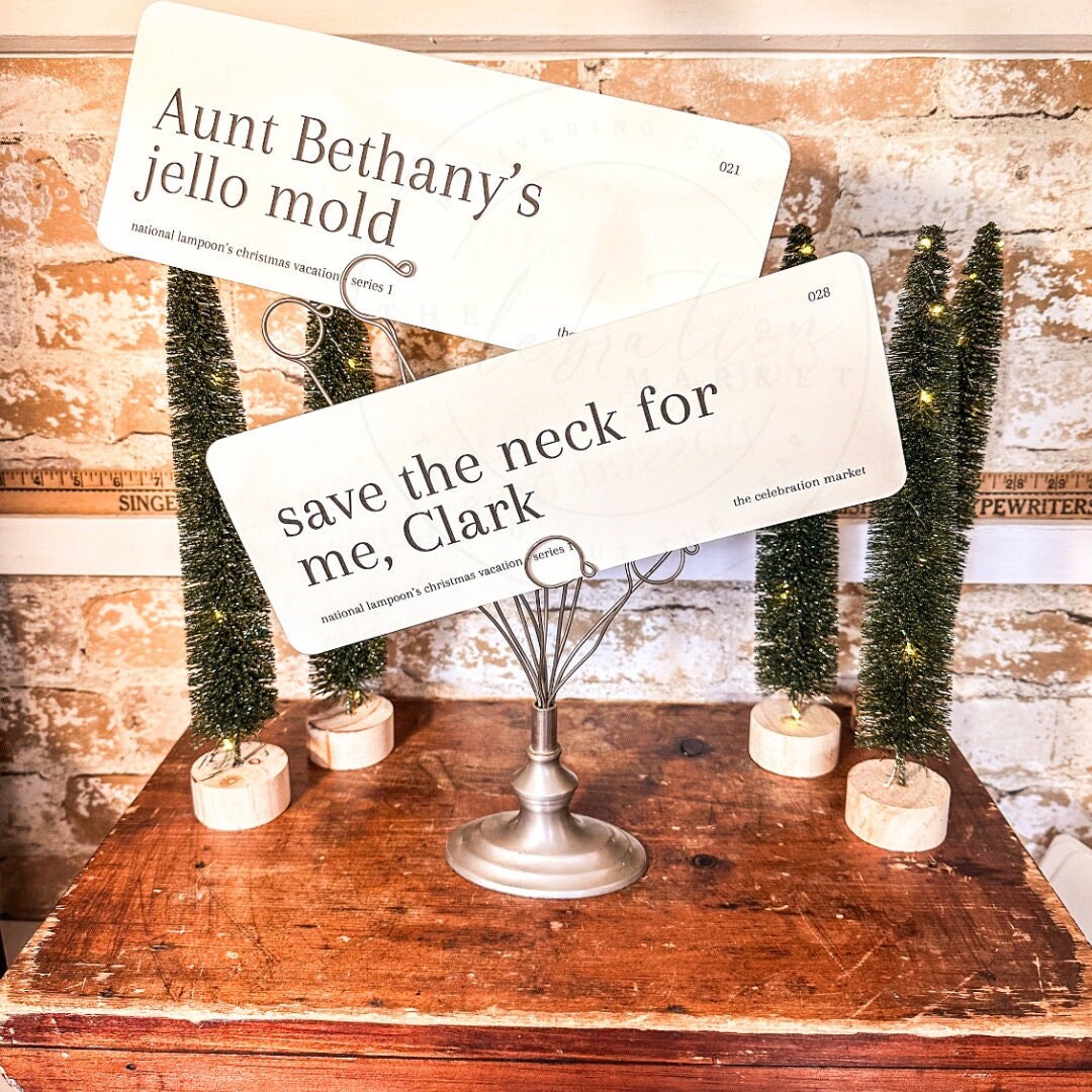 Save the Neck . Jello Mold . Set of 2 Vintage Style Large Flashcard ...