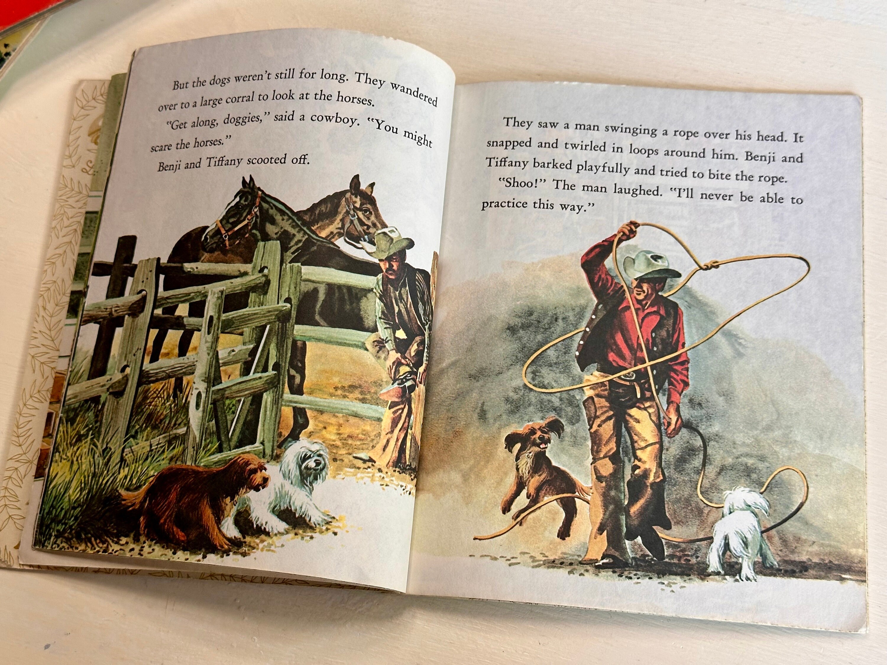1979 Benji Vintage Little Golden Book, Children’s Puppy Rodeo Western ...