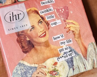 Novelty Anne Taintor Paper Cocktail Napkin Set, Retro Housewife ...