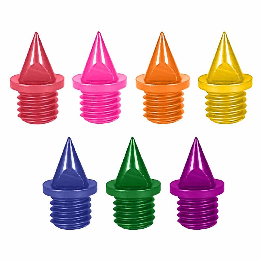 Rainbow 1/4" Pyramid Track Spikes - Etsy