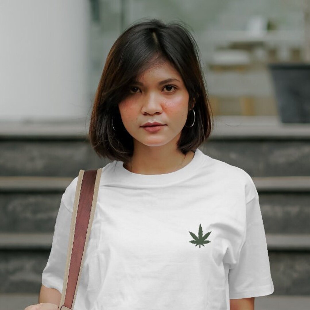 Marijuana Themed White T-shirt With Green Pot Leaf - Etsy