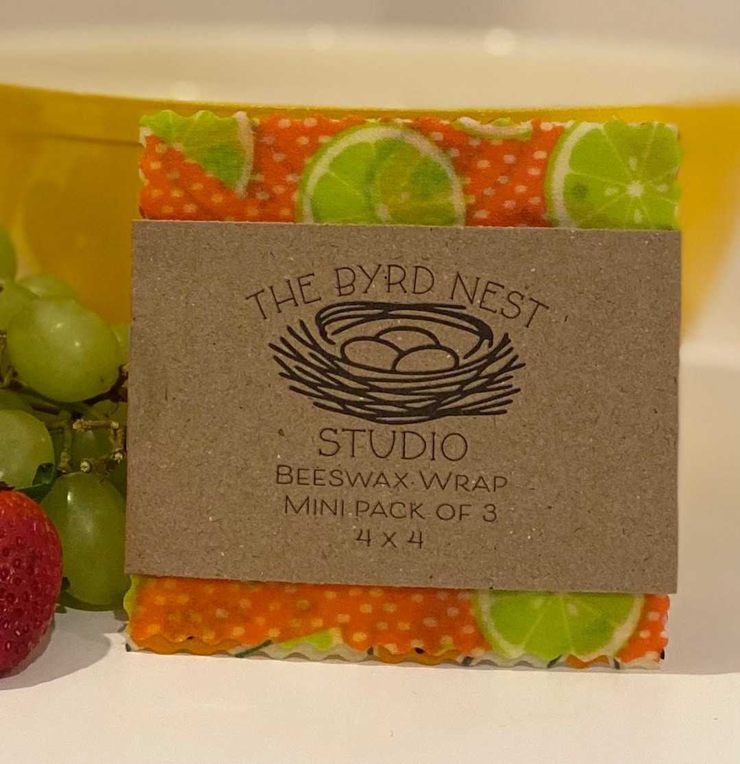 Beeswax Wraps - Mini Pack of 3 - Fruit Collection - Etsy