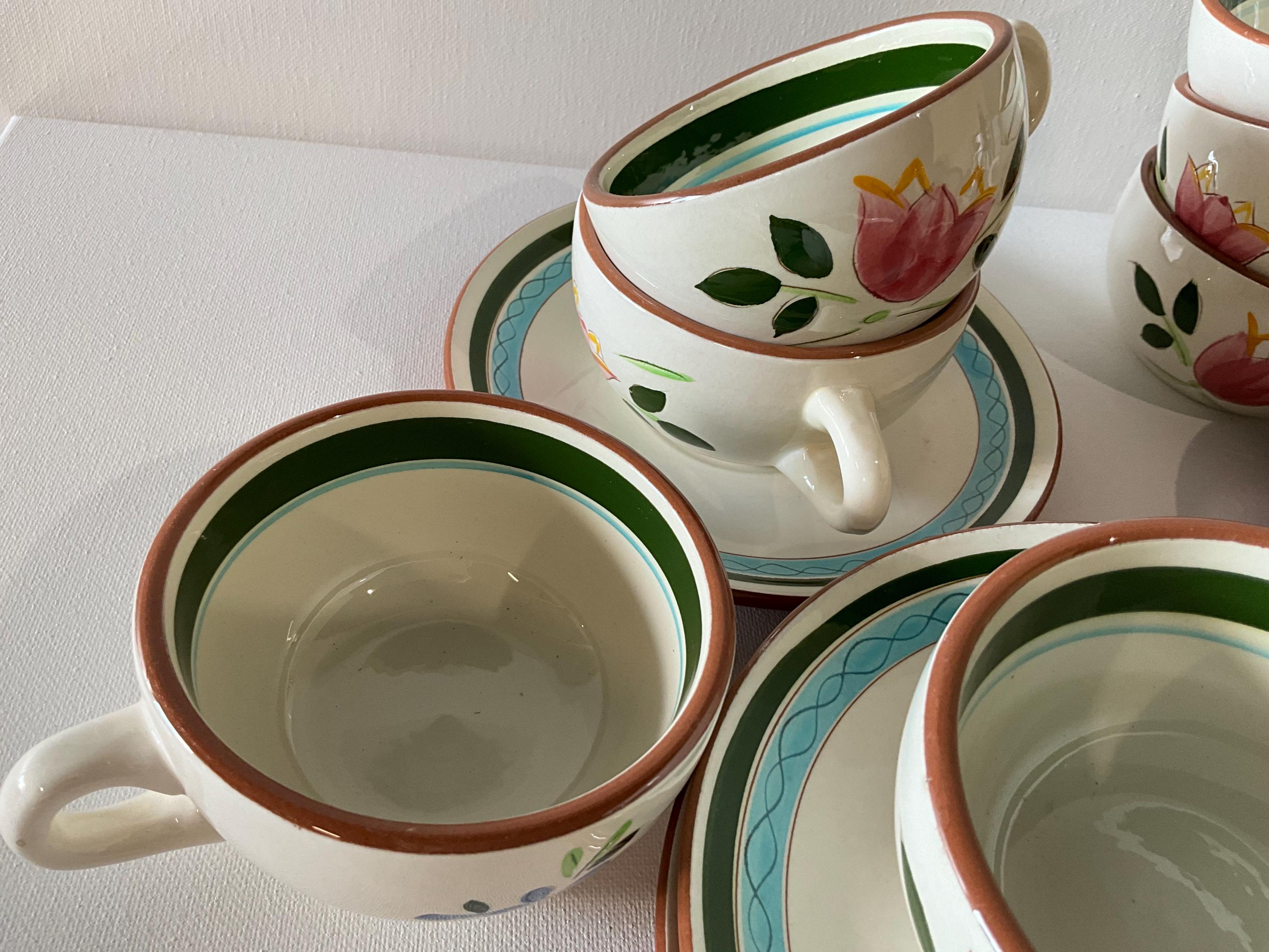 Vintage Stangl Pottery Country Garden Set: Hand-painted Stoneware ...