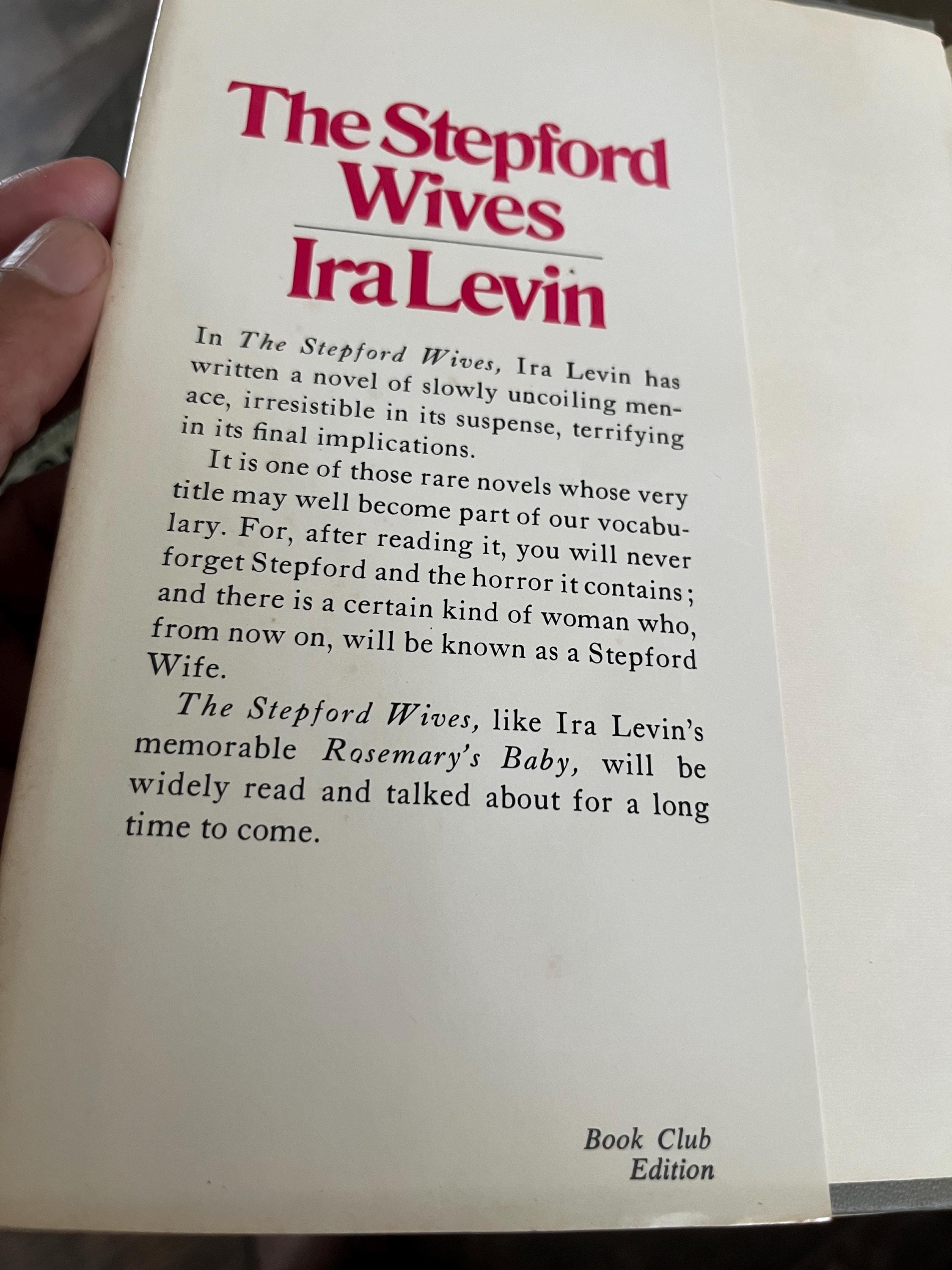The Stepford Wives by Ira Levin (1972) Vintage Hardcover With Dust ...
