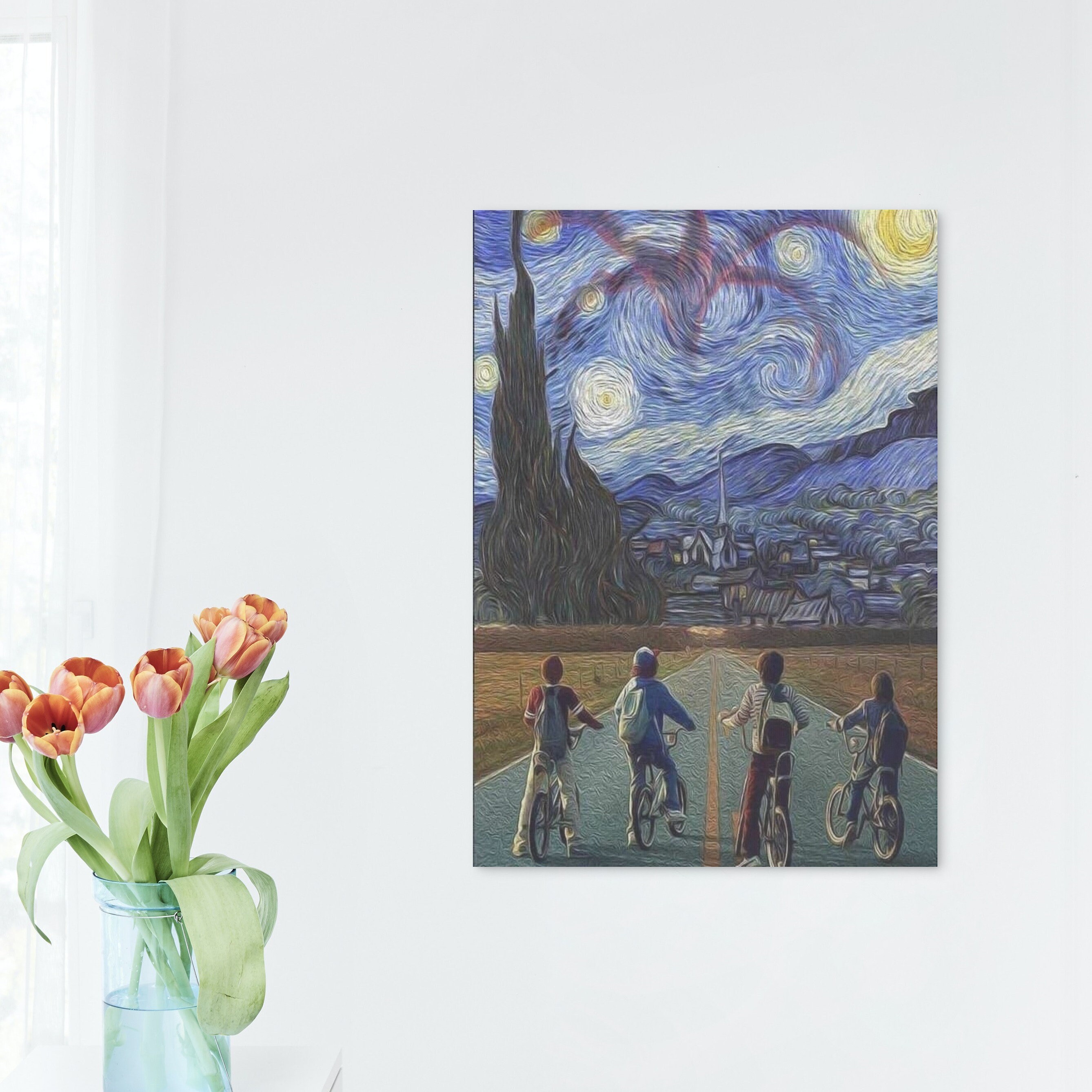 Stranger Things Poster Van Gogh Starry Night POSTER or CANVAS Wall Art ...