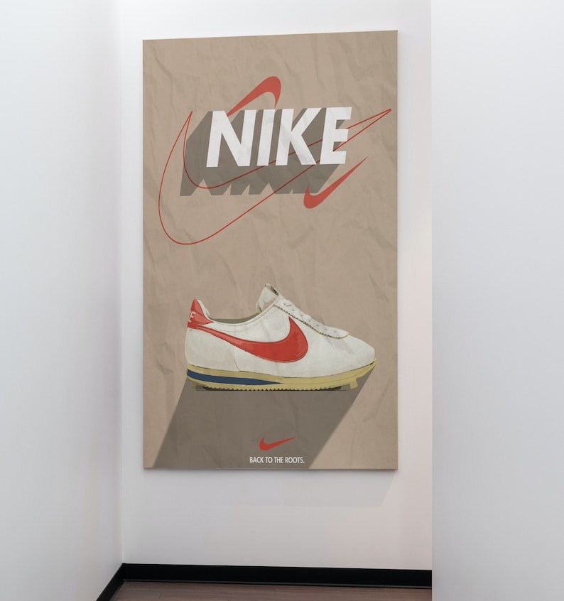 Nike Poster Nike Vintage Collage Wall Art POSTER or CANVAS Wall Art ...