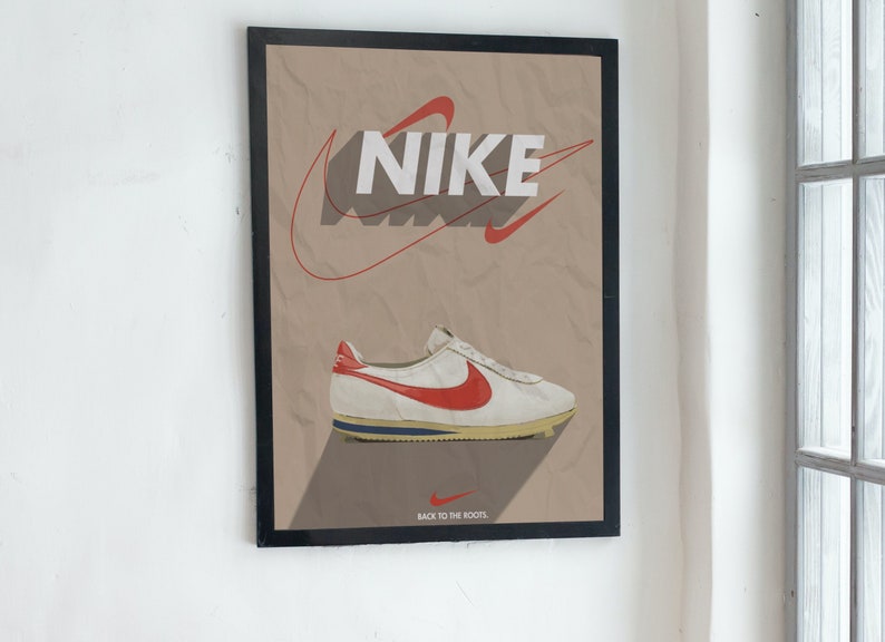 Nike Poster Nike Vintage Collage Wall Art POSTER or CANVAS Wall Art ...