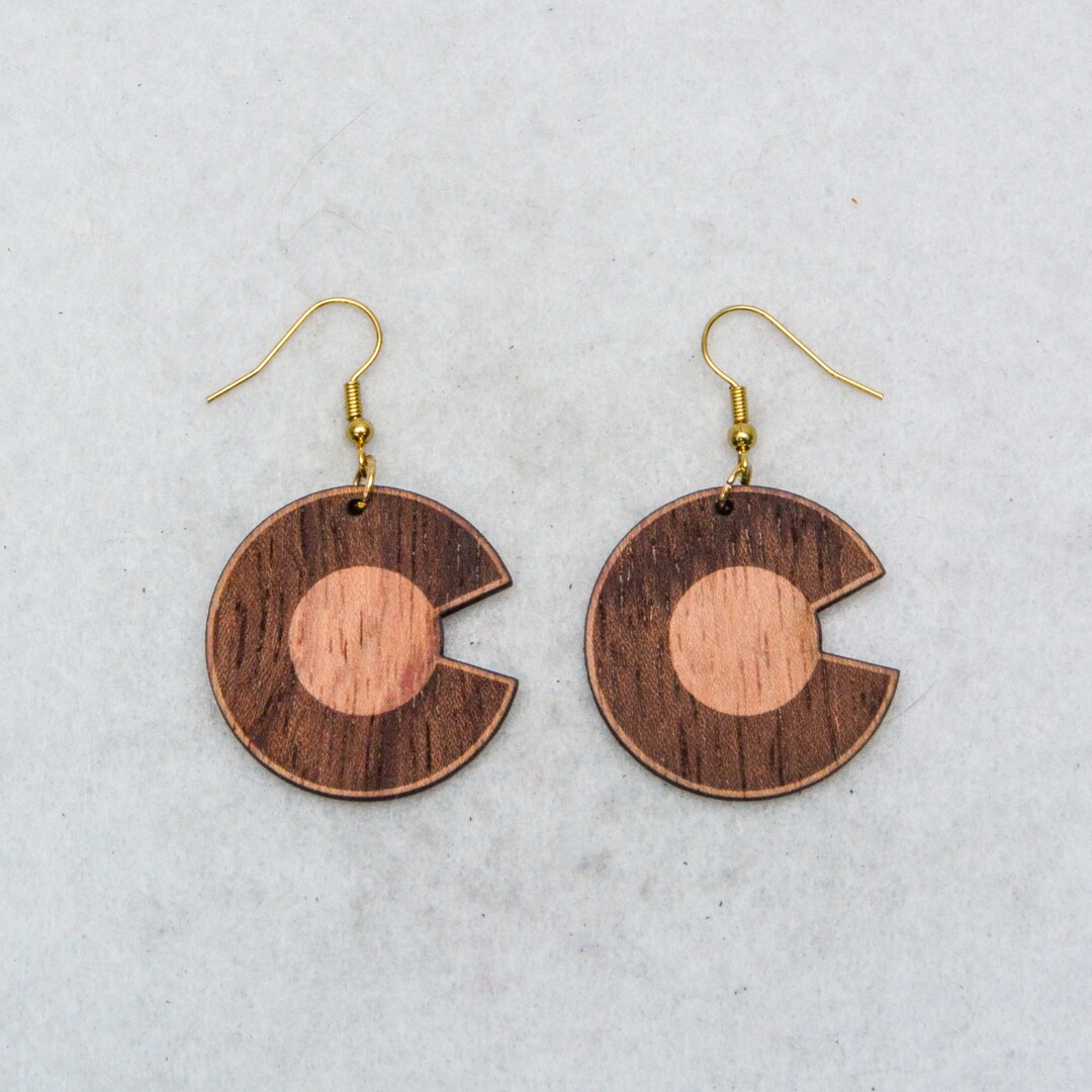 Colorado c State Flag Design Laser Cut Wood - Etsy