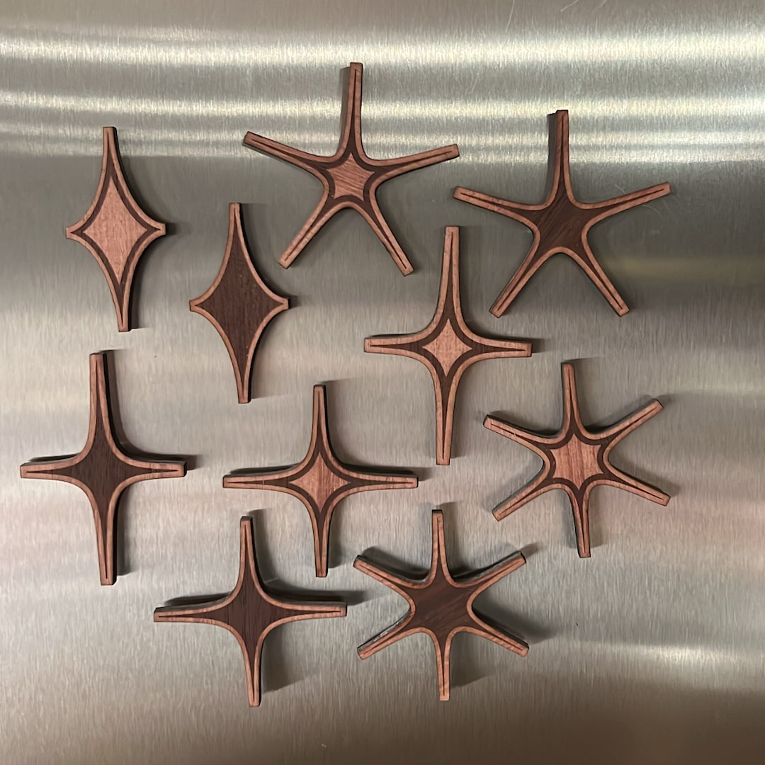 Atomic Star Magnets (mid-century Modern) - Etsy