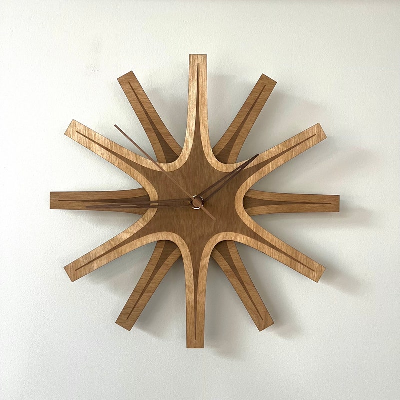Mid Century Wall Clock - Etsy