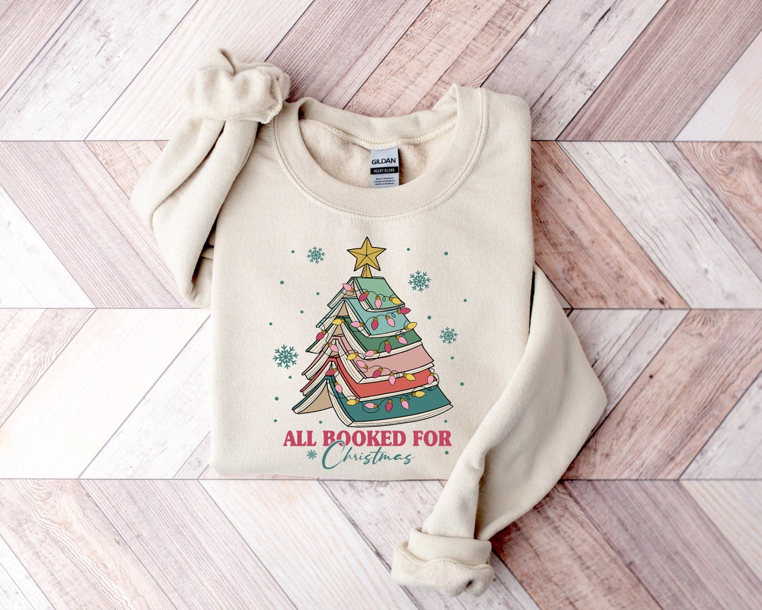 All Booked for Christmas Shirt Gift for Librarian,bookworm Christmas ...