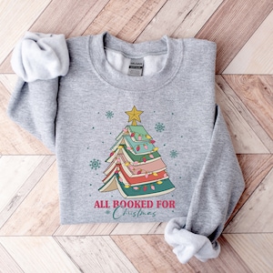 All Booked for Christmas Shirt Gift for Librarian,bookworm Christmas ...