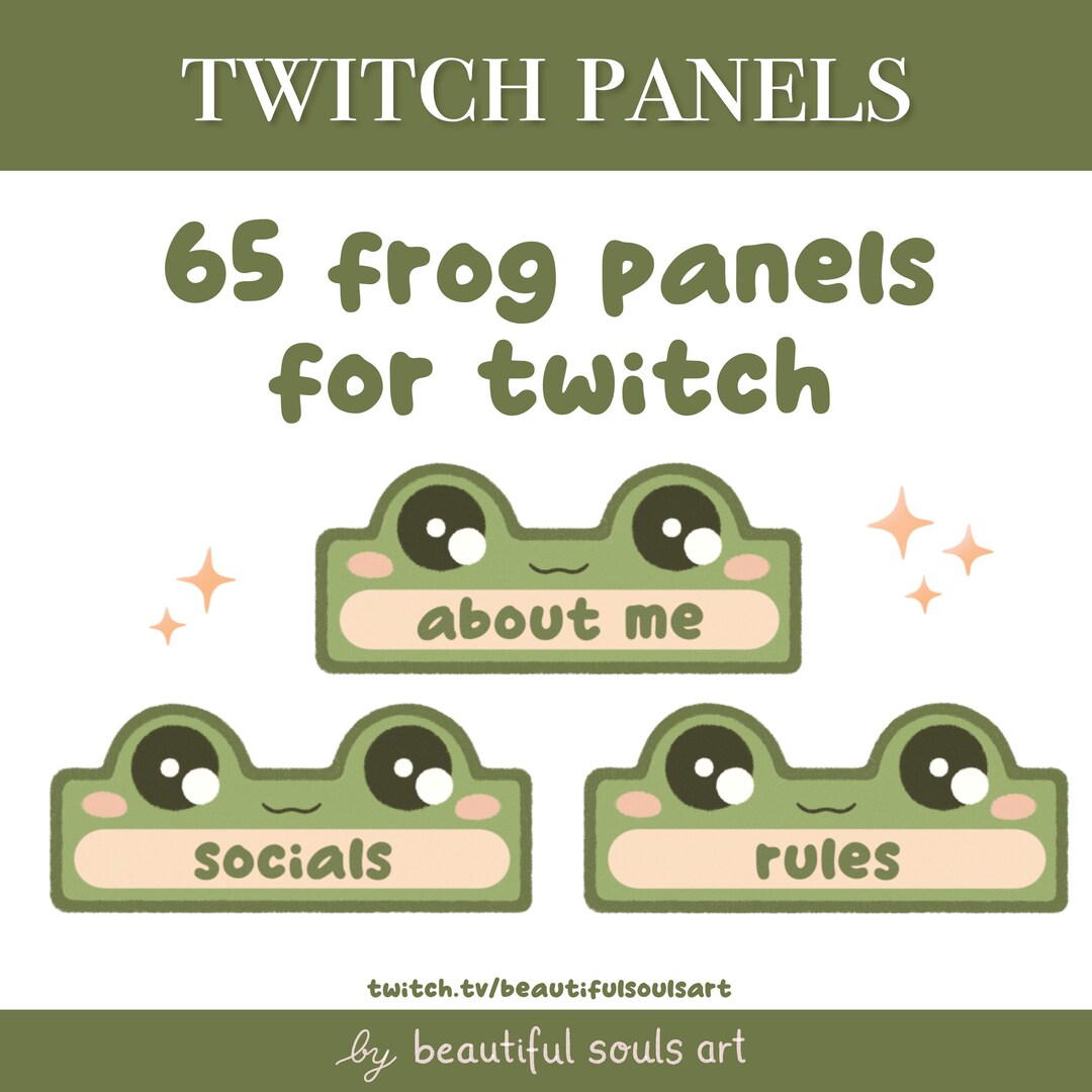 65 Cute Frog Panels for Twitch Streaming Ready to Use and Customazible ...