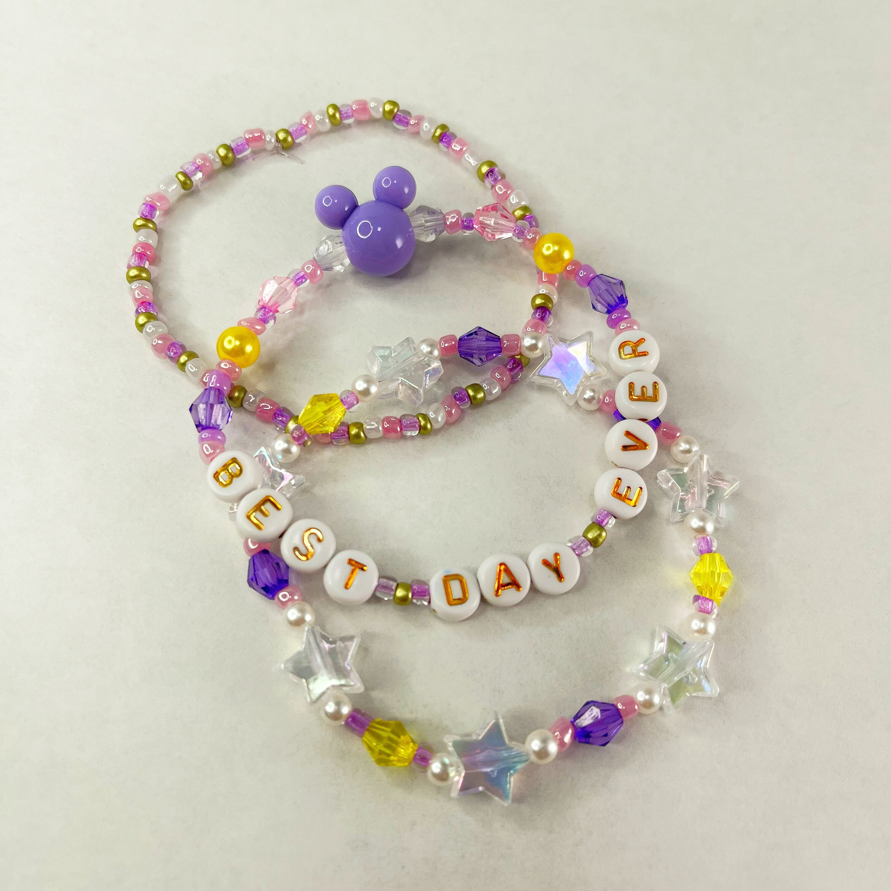 Best Day Ever Rapunzel Beaded Bracelet Stack - Etsy