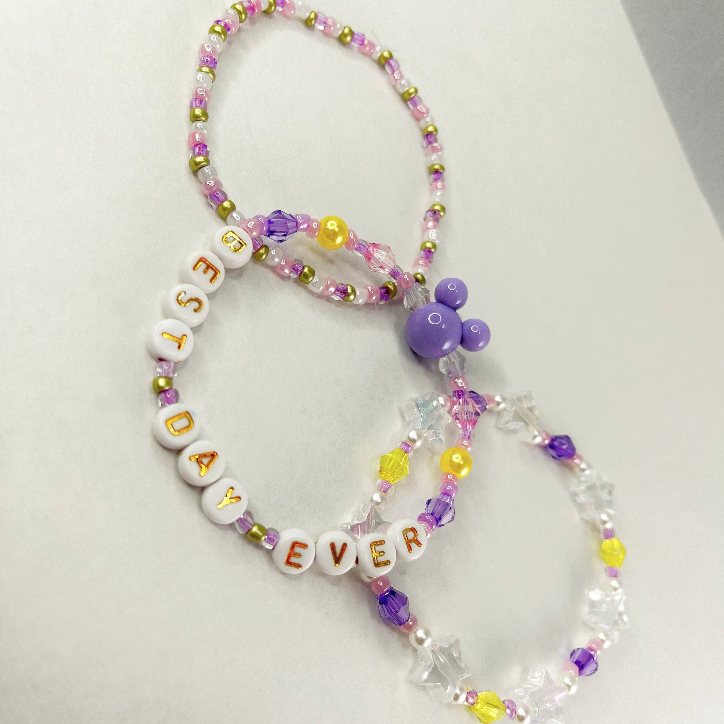 Best Day Ever Rapunzel Beaded Bracelet Stack - Etsy